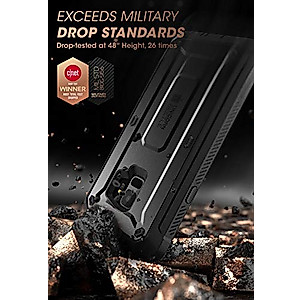 SUPCASE Unicorn Beetle Pro Rugged Case for Galaxy S9 with Screen Protector - Black