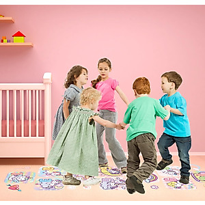 Large Unicorn Floor Decals, Indoor Hopscotch Number Game Stickers, Creative Unicorn Floor Stickers for Kid Girls Bedroom, Playroom, Classroom, Nursery, Daycare Floor & Wall Decor