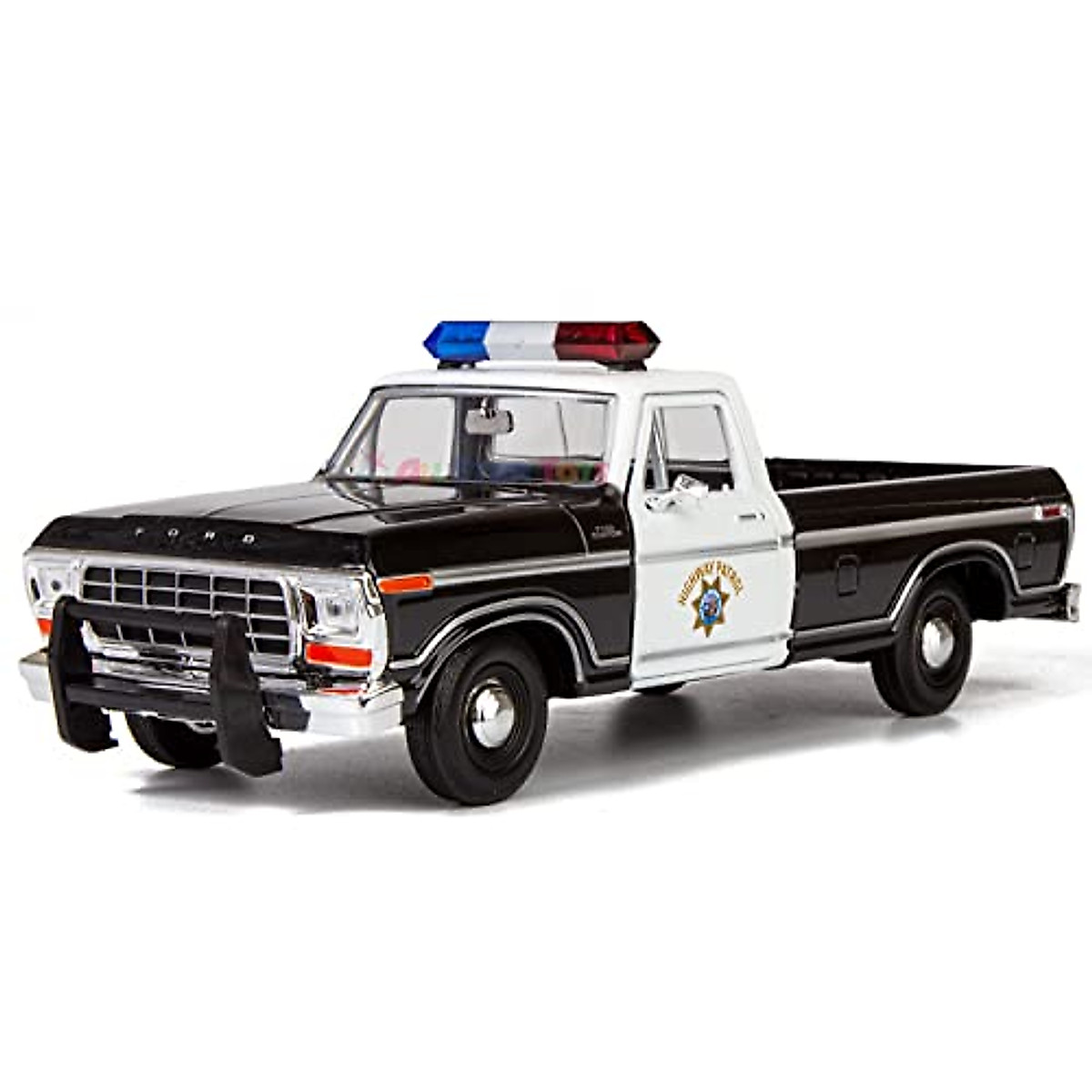 Motormax All Star Toys Exclusive 1979 Ford F-150 California Highway Patrol CHP Police Pickup Truck 1:24 Diecast Law Enforcement Model Car 76987