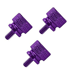 YATENG 10-pcs Anodized Aluminum Computer Case Thumbscrews (6-32 Thread) for Computer Cover/Power Supply/PCI Slots/Hard Drives DIY Personality Modification & beautification (Purple)
