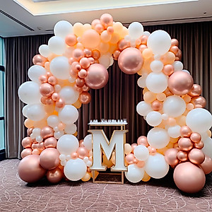 YUNGSUN Balloon Garland Arch Kit, 200Pcs Retro Boho Neutral Nude Cream Peach Champagne Latex Balloons for Coquette Bridal Baby Shower Birthday Gender Reveal Party Decorations