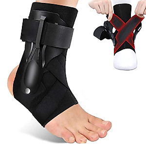 TODDOBRA Ankle Brace for Sprained Ankle, Ankle Support Brace with Side Stabilizers for Men & Women, Ankle Splint Stabilizer Volleyball, Basketball, Ankle Supports for Women (Update L)