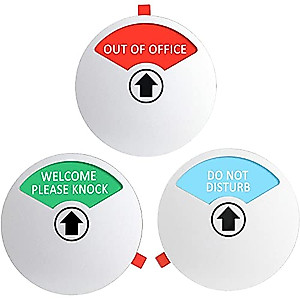 Office Door Signs, Out of Office Sign, Welcome Please Knock Sign, Do Not Disturb Sign, Office Privacy Sign That Lets Others Know Whether You're Available Or Not (4inch,Silver)