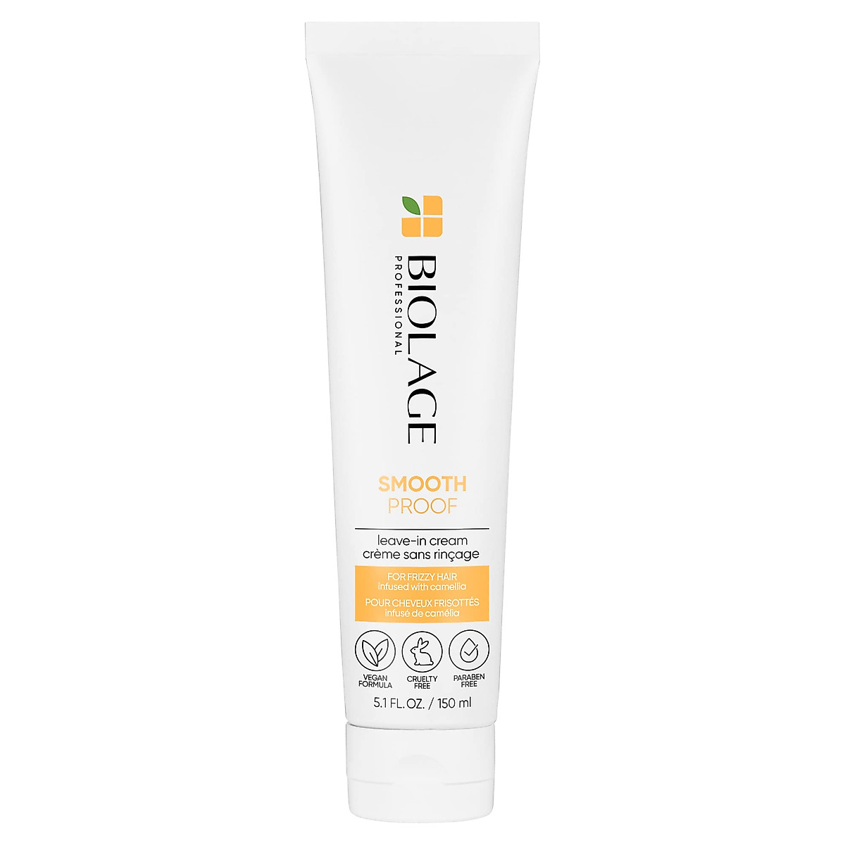 Biolage Smooth Proof Leave-In Cream | Controls Frizz, & Detangles for Smoother, More Manageable Hair | Paraben-Free | For Frizzy Hair | 5.1 Fl Oz