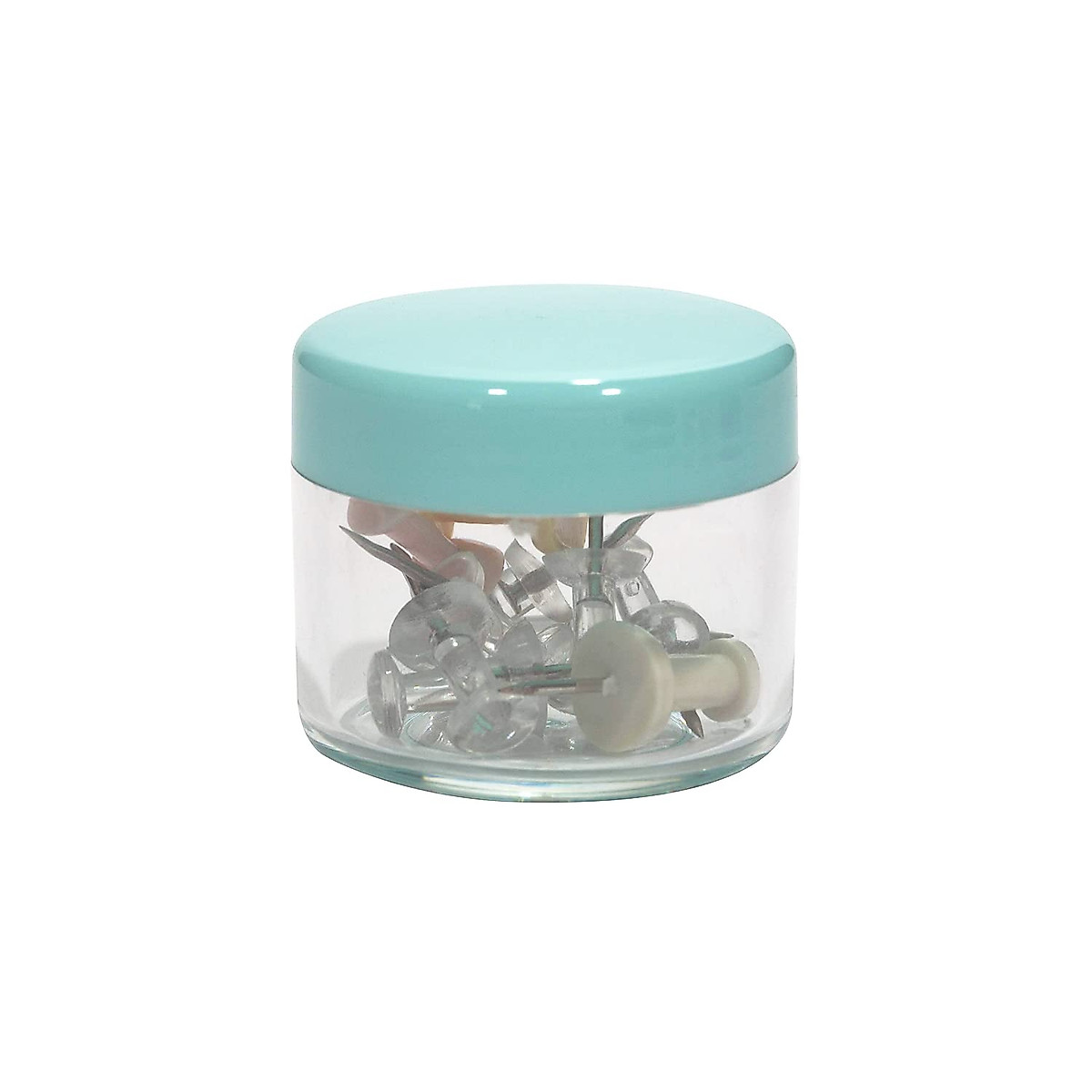 Houseables 20 Gram Jar, 20 ML Jar, 12 pcs, Multicolor, BPA Free, Cosmetic Sample Empty Container, Plastic, Round Pot Screw Cap Lid, Small Tiny 20g Bottle, for Make Up, Eye Shadow, Nails, Powder, Gems