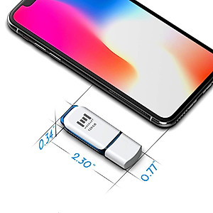 MOSDART 128GB USB 2.0 Flash Drive 2 Pack 128 GB exFAT Thumb Drives Jump Drive Memory Stick with LED Light and Lanyards for Storage and Backup