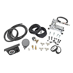 Rough Country Onboard Air Bag Compressor w/Gauge | Air Spring Compressor - 10100 Silver
