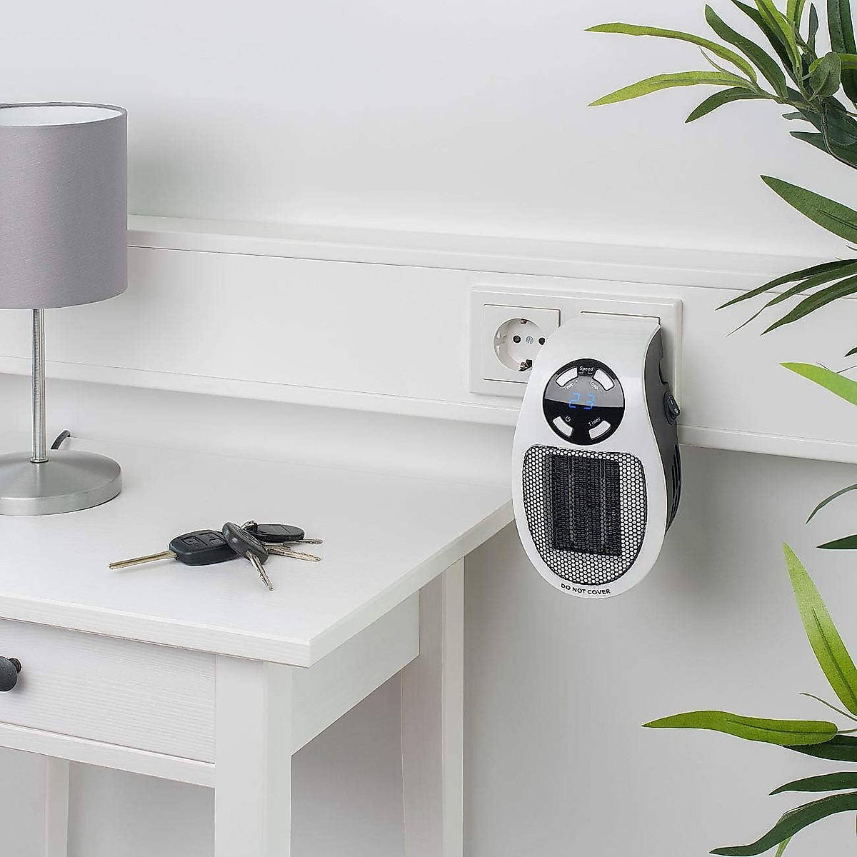 Hupillyur Heat Plug In Heater Electric Space Heater for Bathroom and Small Rooms Low Energy Consumption Blissheat Cozy Heater Portable Compact Whisper Quiet (1 PCS)