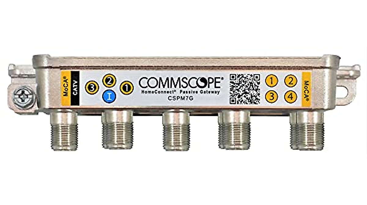 CommScope 8 Way CSPM7G Coax Splitter with MoCA & POE Filter Passive Gateway 7 Port CATV 5-1002 ...