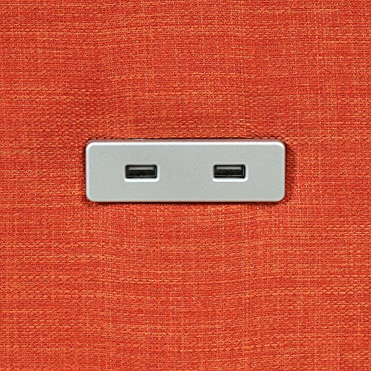 Harper & Bright Designs Linen Fabric 3 Seat Sofa with USB Charging Ports, Morden Style Upholstered 3-Seat Couch for Living Room, Apartment (3 Seat, Orange)