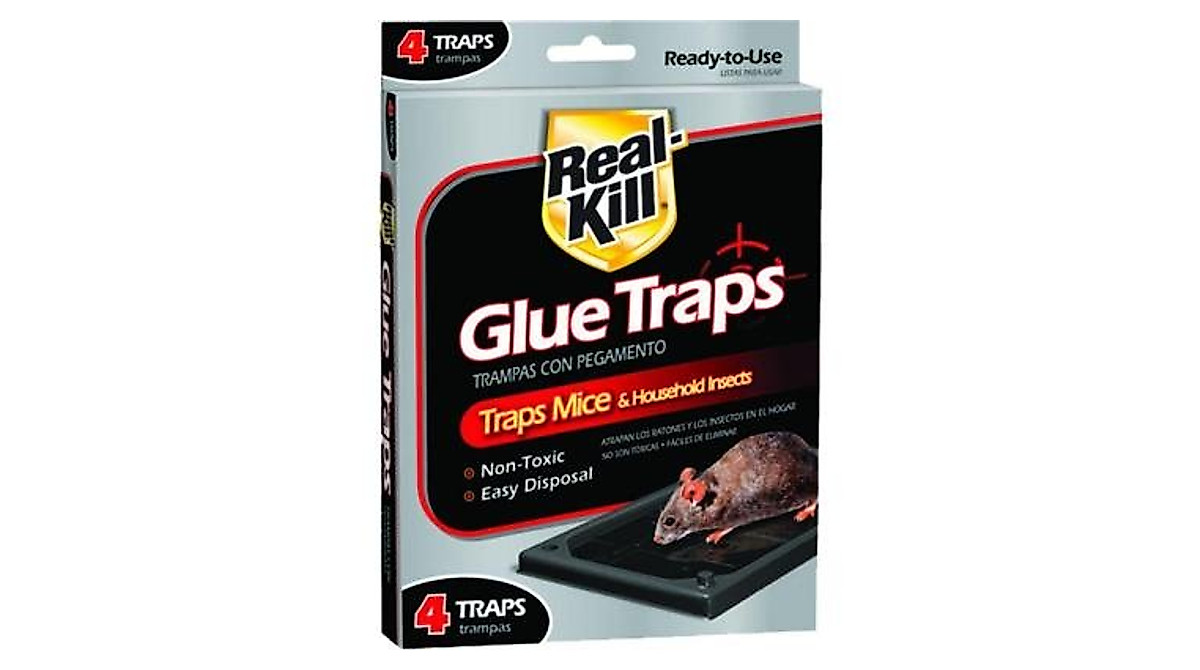 Real-Kill Mouse Glue Traps - 4 Pack for Effective Control