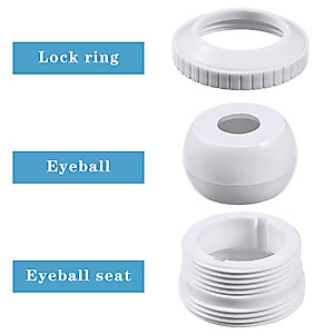 Pool Jet Nozzles SP1419C Flow Inlet Fitting Opening Water Directional Pool Return Fittings with MIP Thread (3 Pieces,1/2 Inch)