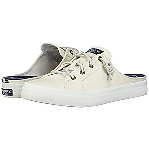 Sperry Women's Crest Vibe Mule Canvas Sneaker, White, 8.5 M US
