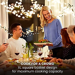 Chefman TurboFry Touch Air Fryer, 8-Quart Family Size, One-Touch Digital Controls for Healthy Cooking, Presets for French Fries, Chicken, Meat, Fish, Nonstick Dishwasher-Safe Parts, Black