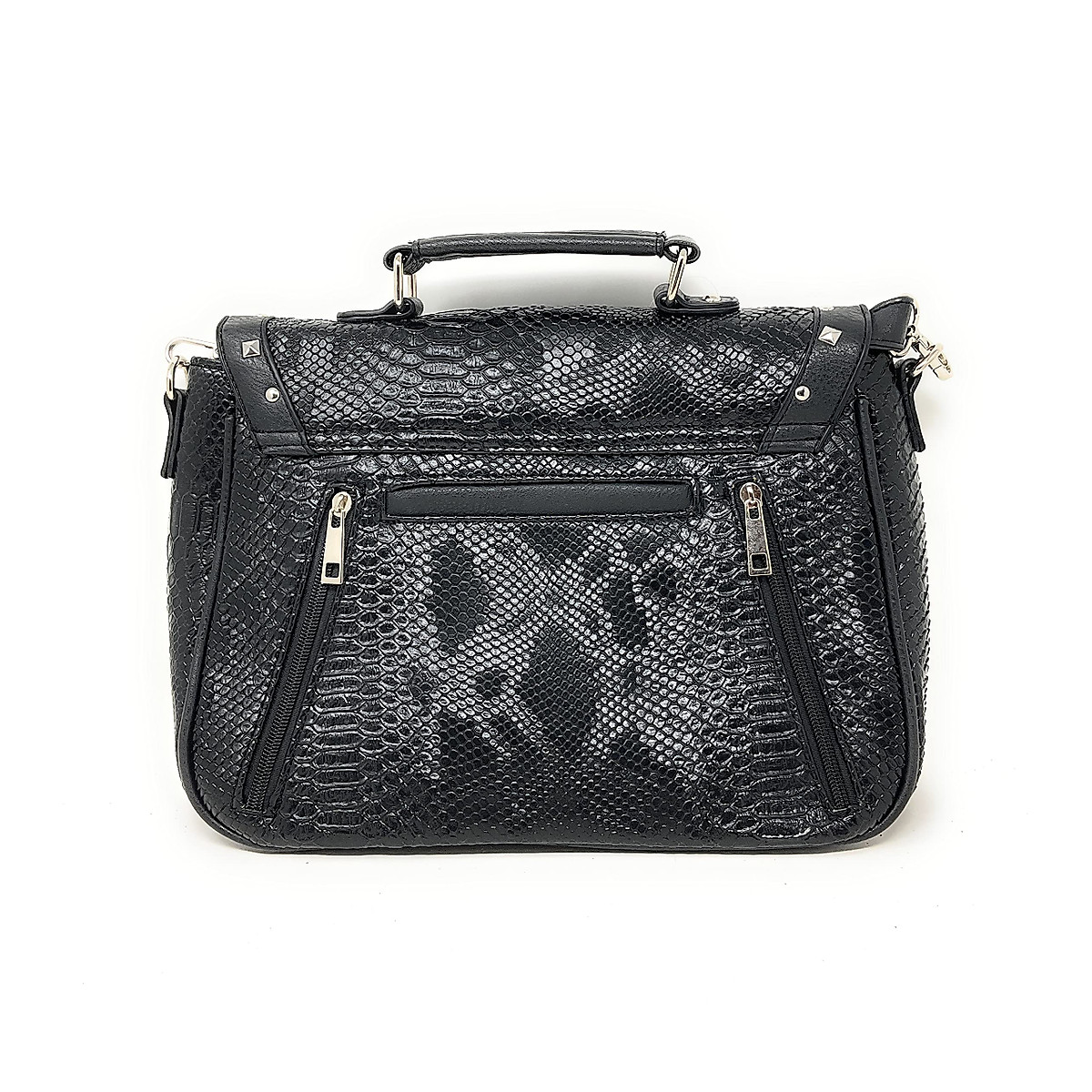 Texas West Premium Rhinestone Studded Skull Bling Boston Bag in 2 Colors (Black)