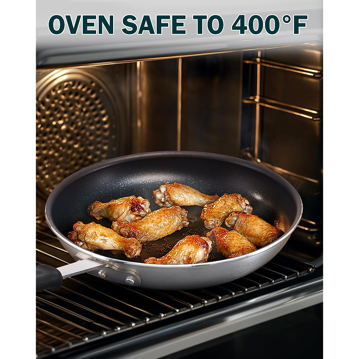 Cooks Standard Nonstick Frying Pan 8-Inch, Heavy Duty Skillet Pan, Professional Aluminum Omelette Pan ,Metalic