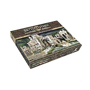Battle Systems – Modular Fantasy Scenery – Perfect for Roleplaying and Wargames - Multi Level Tabletop Terrain for 28mm Miniatures – Colour Printed Model Diorama – DND Warhammer (Ruined Monastery)