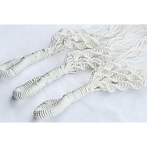 Selbst 3 Pack Macrame Plant Hangers Handwork Classic Rope 4 Legs for Wall or Air Hanging Holder Indoor Outdoor with 3 Hooks 70 Inch White