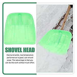 Zerodeko Metal Pooper Scooper Ice Snow Shovel Head Replacement Ice Remover Snow Remove Attachment Head Snow Removal for Gardening Cleaning Garden Beach Ash Shovel