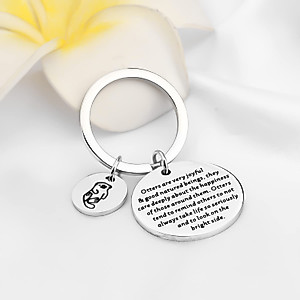 bobauna Otter Keychain Sea Animal Jewelry Otter Lover Gift Otters Are Very Joyful And Good Natured Beings (otter bright side keychain)