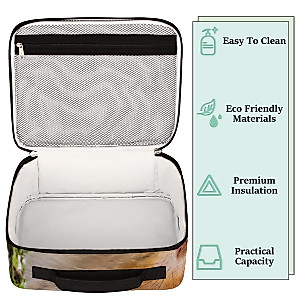 Kids Lunch Box for Boys Girls Cute Animal Squirrel Forest Insulated Lunch Bag Reusable Small Cooler Bag Meal Containers Tote Kit for School Travel Women Men