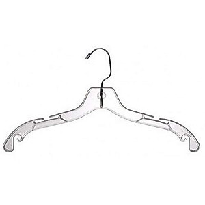 Only Hangers Clear Plastic 17" Dress Hanger (Box of 50)