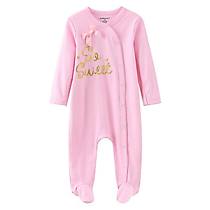 Kiddiezoom Baby Footed Cotton One-Piece Romper Jumpsuit Pajamas