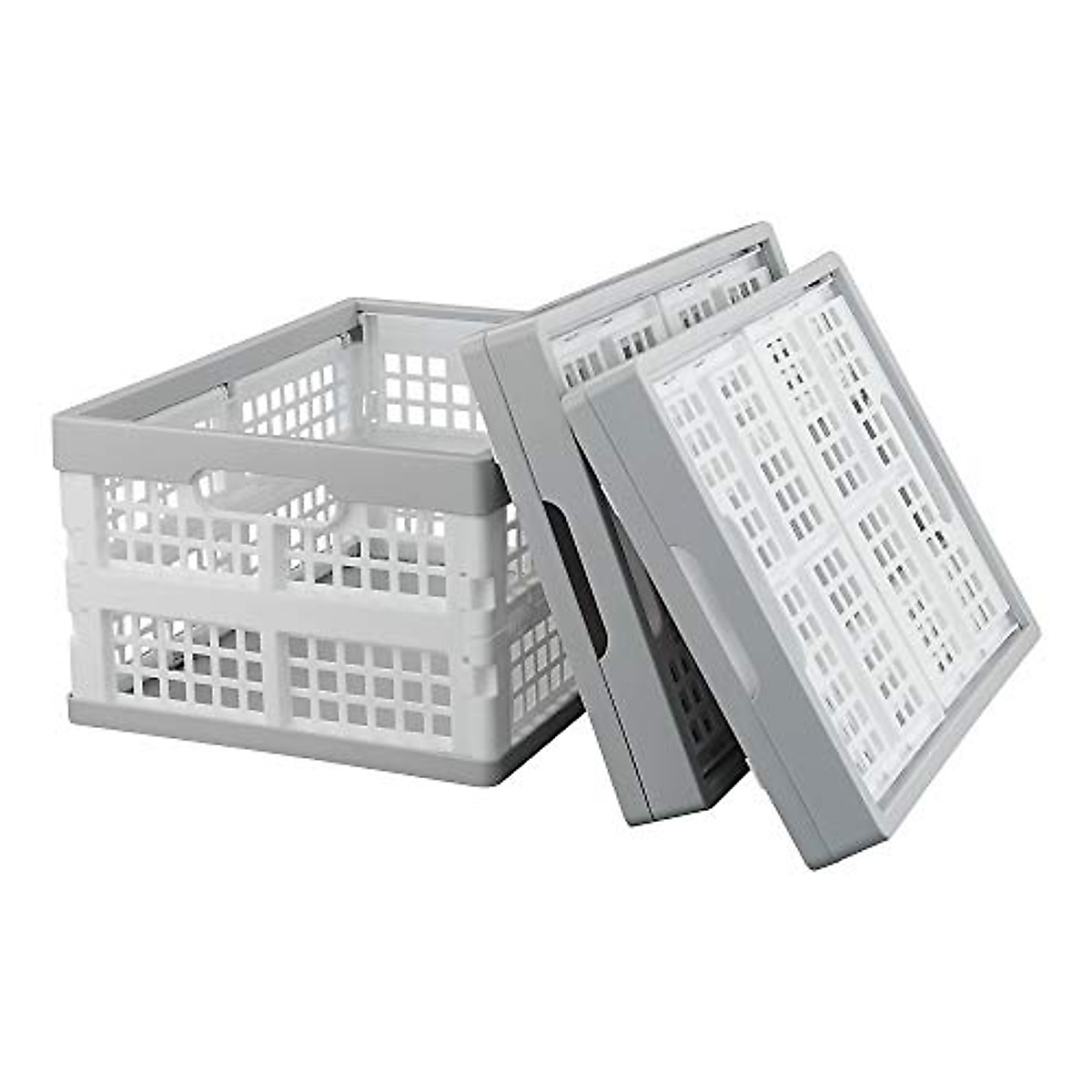 Kiddream Set of 3 Collapsible Storage Bin, 15 Liter Plastic Folding Crates Stackable