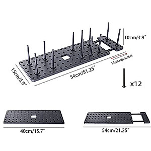 BYBYCD Dish Drying Rack Bowl Pot Storage Holder Drawer Organizer Tray Telescopic Adjustable ABS Kitchen Shelf Organizer for Food Containers Cookware