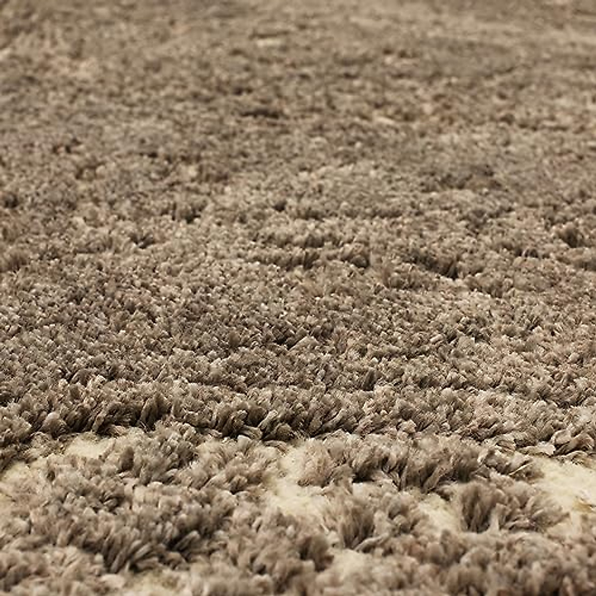 Mohawk Home Francesca Ornamental Medallion Sand 5' x 8' Shag Area Rug Perfect for Living Room, Dining Room, Office