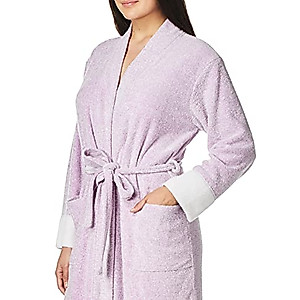 N Natori Women's 42 Inch Terry Robe, Royal Purple, Medium