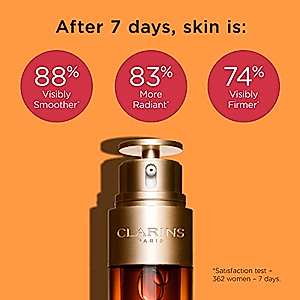 Clarins Double Serum | Award-Winning | Anti-Aging | Visibly Firms, Smoothes and Boosts Radiance in Just 7 Days* | 21 Plant Ingredients, Including Turmeric | All Skin Types, Ages and Ethnicities