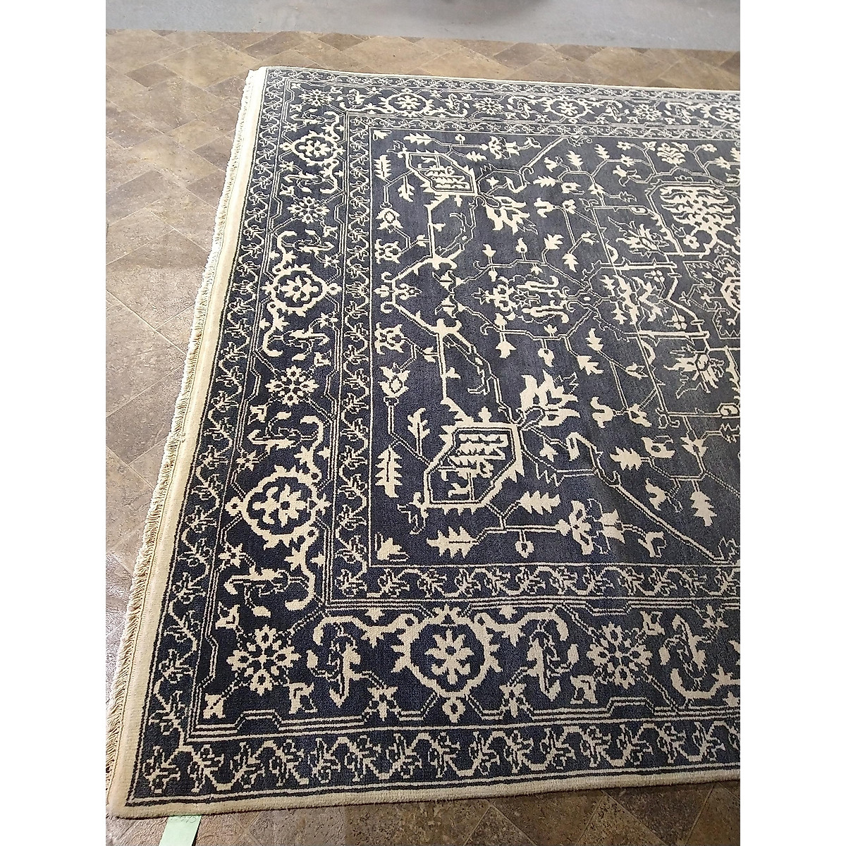 8' x 10' Gray New OUSHAK Rug Handmade Wool Capret#75795