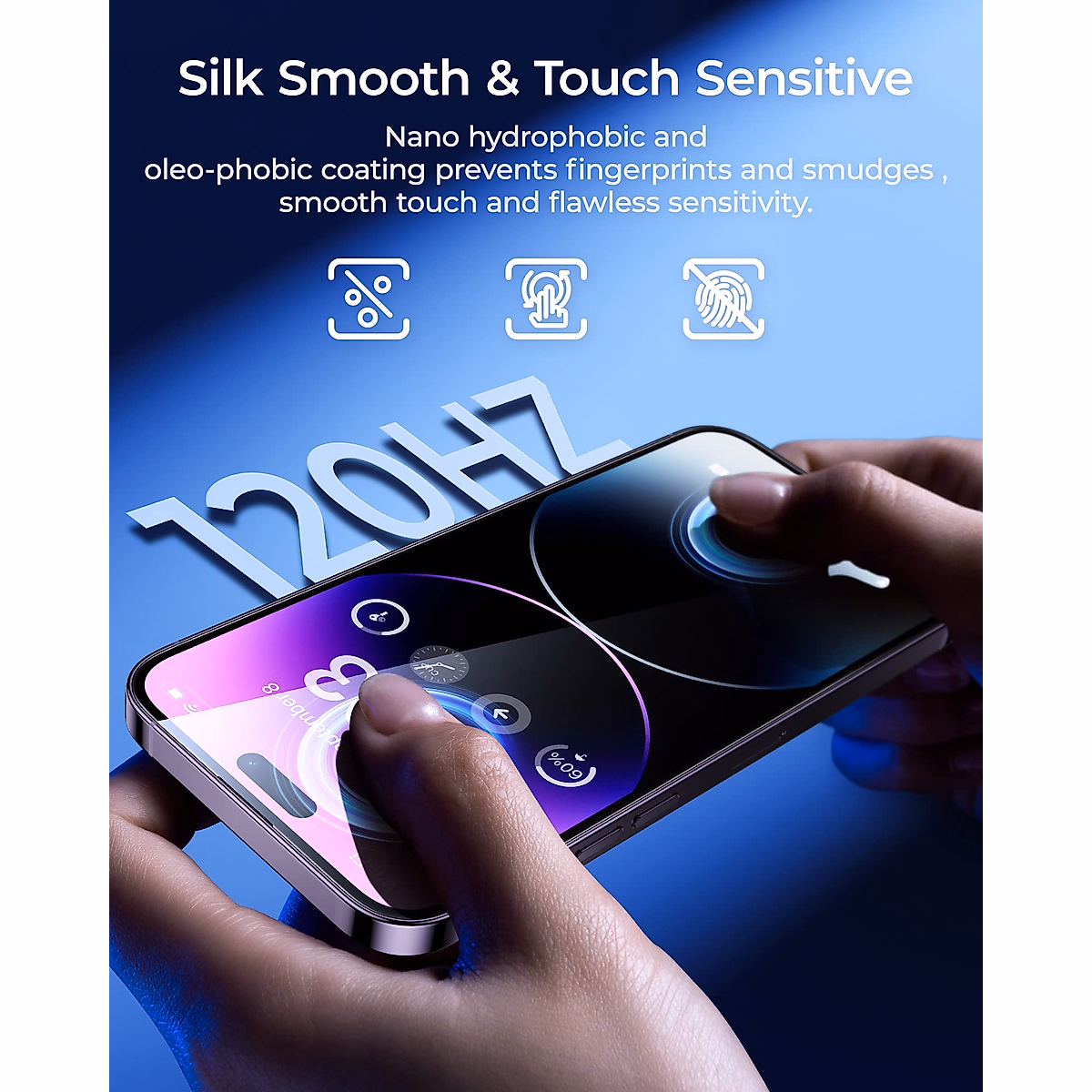 BENKS Designed for iPhone 14 Pro Max Screen Protector, [2 Pack] HD Tempered Glass Screen with [0 Dust 2023 Upgraded Easy Install Tool], Eye Protection