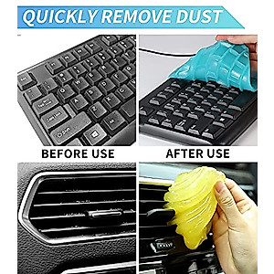 Adhjito Cleaning Gels with 6 Cleaning Kit, Car Interior Cleaner Putty for Keyboard Cleaner, PC Tablet Laptop Keyboard, Car Vents, Printers, Calculator（4 Pack）