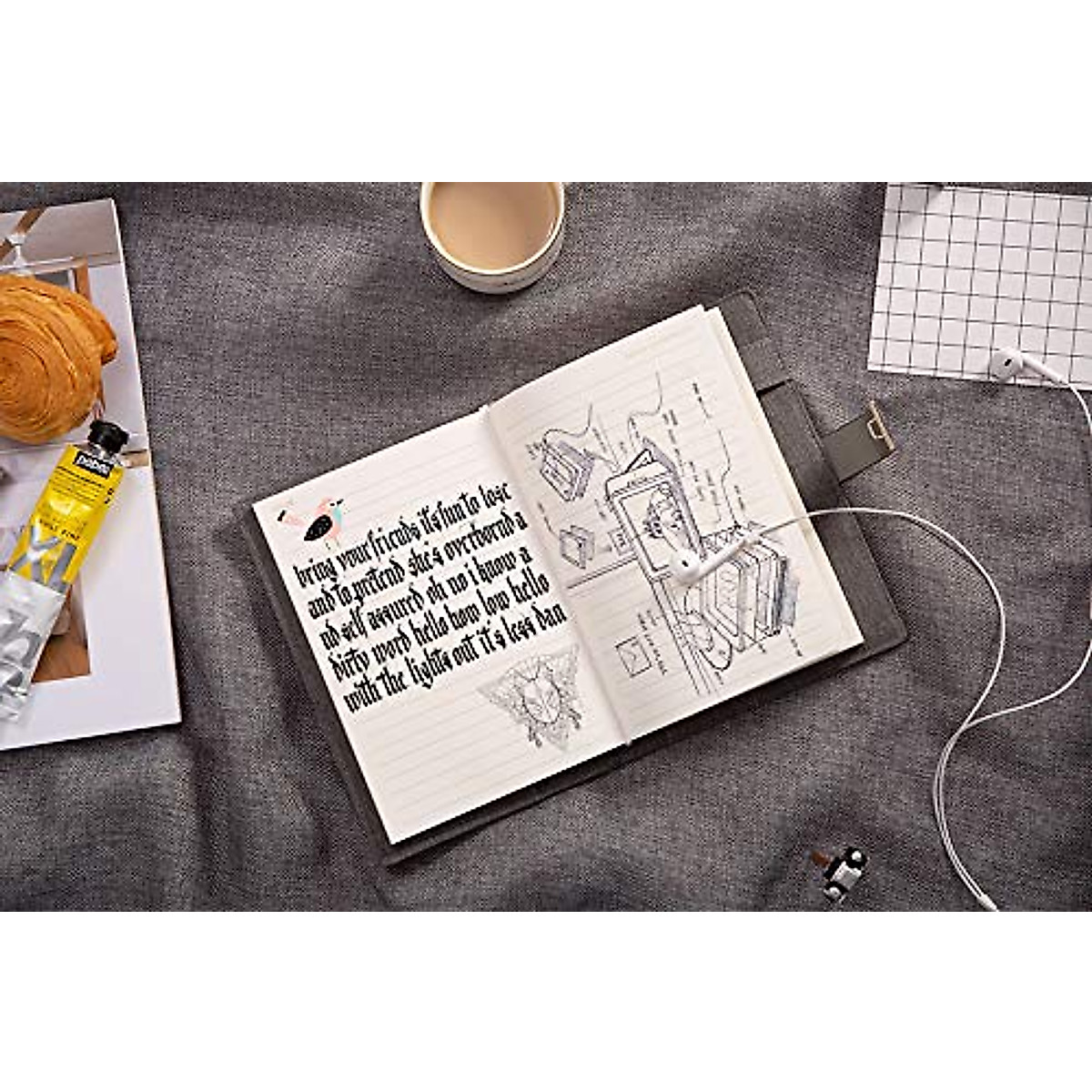 CAGIE Lock Journal Combination Locking Diary Vintage Lock Planner Agenda Personal Diary