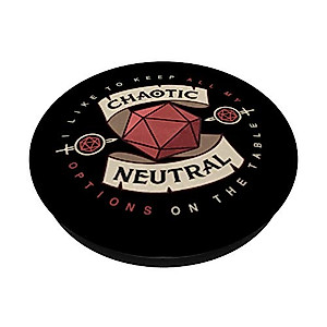 Tabletop RPG Vintage Game Chaotic Neutral PopSockets PopGrip: Swappable Grip for Phones & Tablets