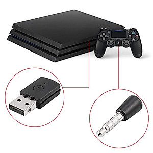 Mini Wireless USB Dongle Adapter, Bluetooth Dongle Receiver and Transmitters Connect to Any Bluetooth Audio Device Plug into for PS4 USB Slot for Desktop, Laptop, Notebook