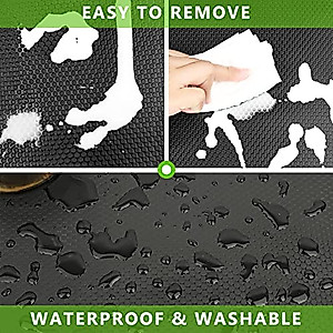 WochiTV Shelf Liner for Cabinets, Drawer 12 Inch x 4.9 Feet, Non Adhesive EVA Plastic Waterproof Protectors Mats for Kitchen, Pantry, Bathroom Closet, Cupboard, Black