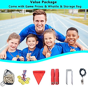 Tug of War Rope for Kids and Adults, Natural Twisted Cotton Rope, Outdoor Games Set Perfect for Carnival Team Building Activities, Field Day Family Reunion Birthday Party Game, Outside Yard Lawn Games