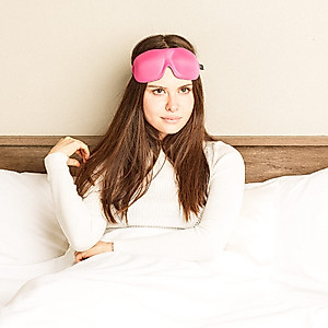 Bucky 40 Blinks No Pressure Solid Eye Mask for Sleep & Travel, Magenta, One Size
