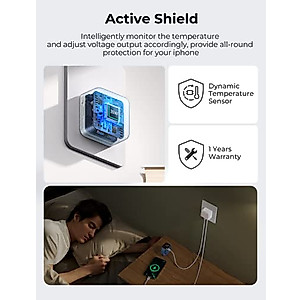 Coucot 35W USB C Charger Block, Dual USB-C Port Compact Power Adapter, ​​​​​​[Foldable Prolongs] PD 3.0​​​​ Fast Wall Charger for iPhone14 Pro Max/14 Pro/iPhone13/Samsung/iPad/Speaker/AirPods and etc