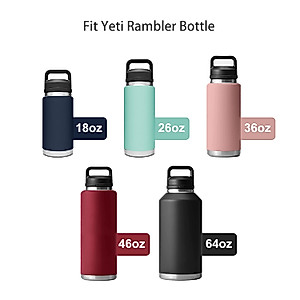Straw Lid for Yeti Rambler Water Bottle 18 oz,26 oz,36 oz,46 oz,12 oz,64 oz,Straw Cap,Straws and Brush Include (White)