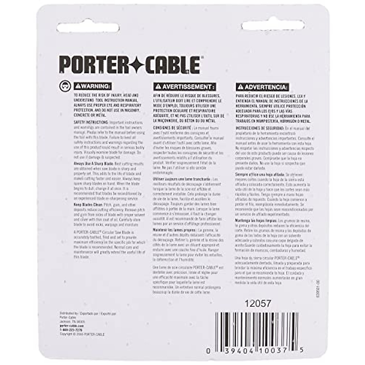 PORTER-CABLE 4-1/2-Inch Circular Saw Blade, Plywood Cutting, 120-Tooth (12057)