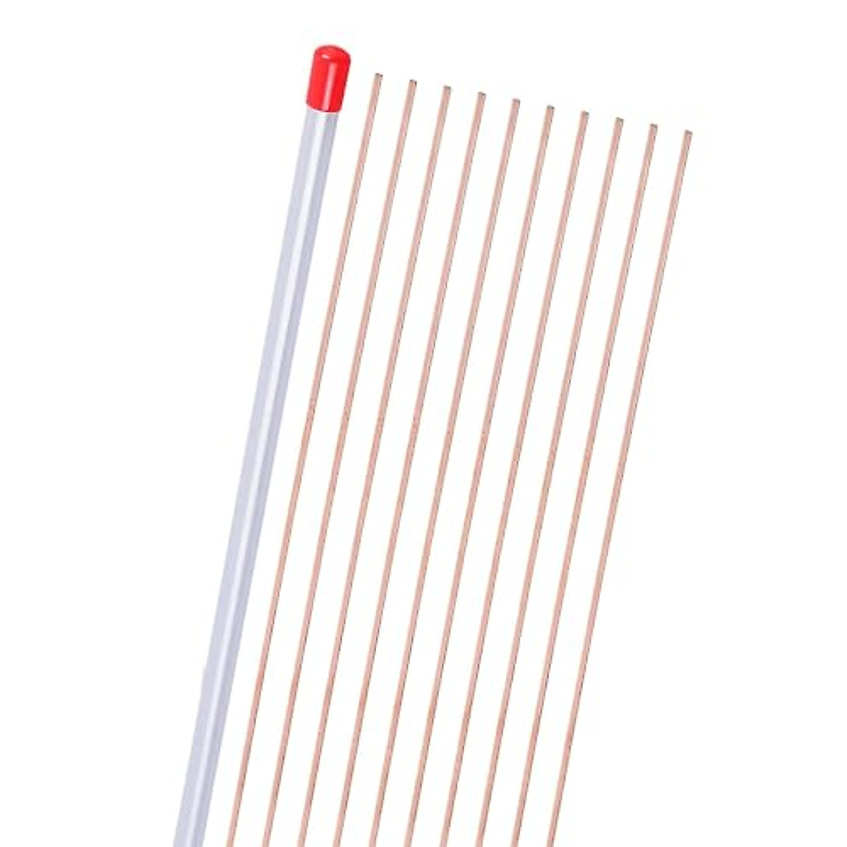 16"Copper Brazing Rods，10 Sticks Low Temperature Copper Rod ，Phosphor Copper Solder Self Fluxing Welding Brazing Rods Sticks for Copper Hvac Refrigerator，Oven，Copper Pipes