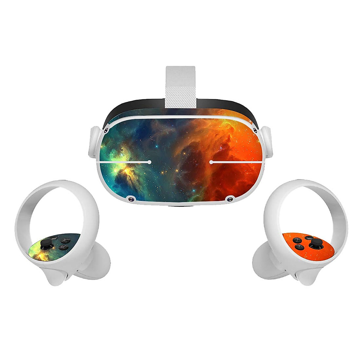 Dees Stickers Skin for Oculus Quest 2,Unique Vinyl Decal Skin for VR Headset and Controller, Virtual Reality Protective Accessories, Easy to Apply, Remove, and Change Styles.