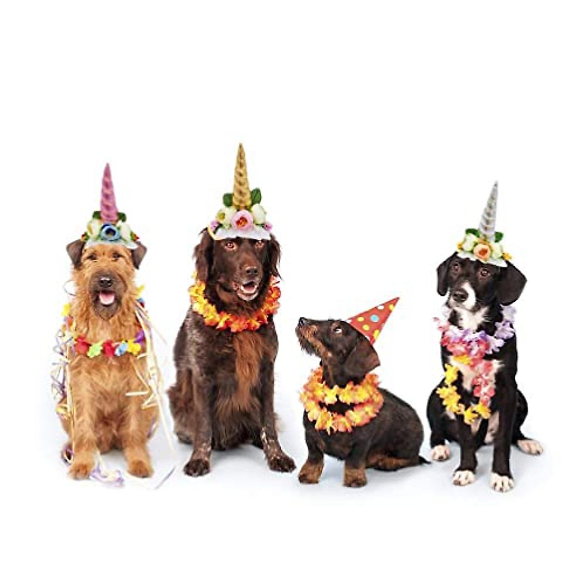 Unicorn Pet Hat Headband Decor: Dog Unicorn Horn Headband with Adjustable String for Pet Puppy Cat Party Daliy Decoration