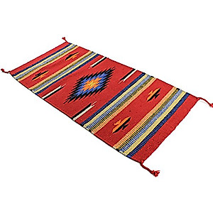 Onyx Arrow Southwest Décor Area Rug, 32 x 64 Inches, Center Diamond Red/Orange