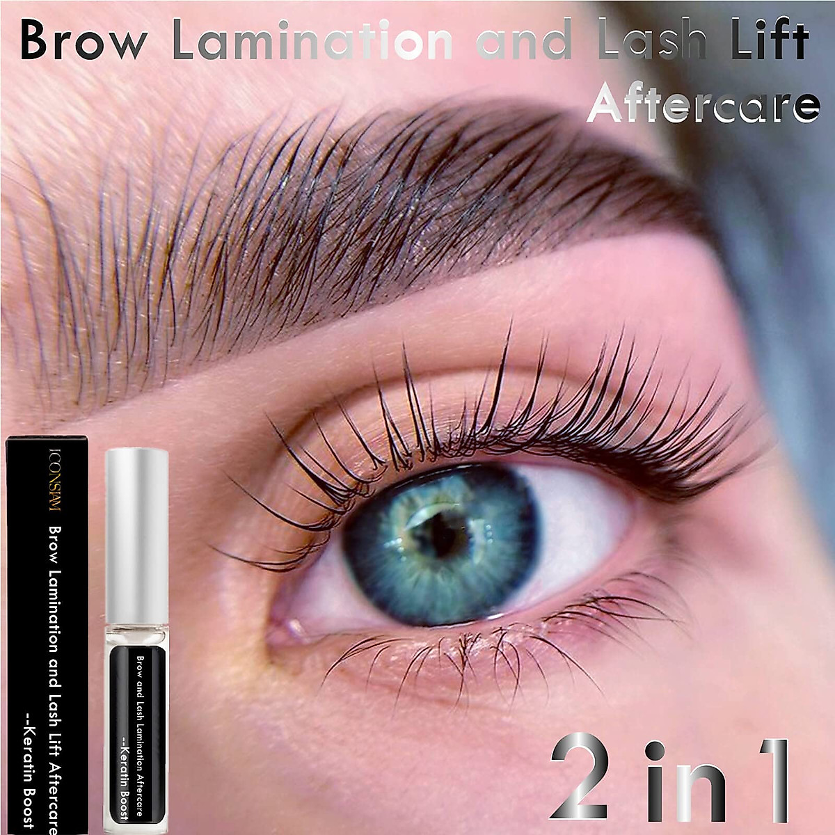 Brow Lamination and Lash Lift Nutrition Clear Eyelash Perm Aftercare Save Burning Eyelash & Eyebrow, Keratin Boost Care Fix Messy Brows/Lashes into Neat Look for 8 Weeks