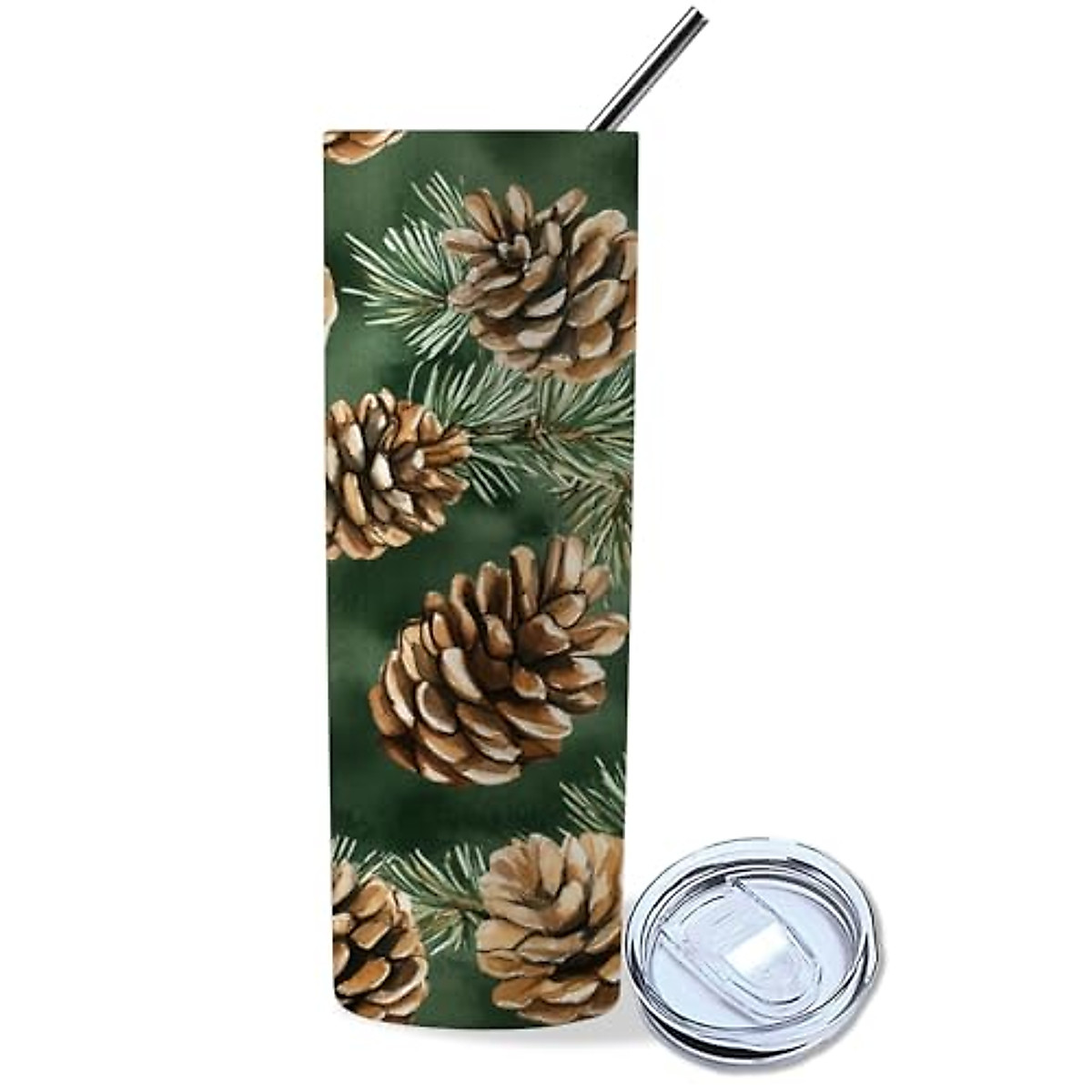 Medpol rustic christmas theme insulated tumblers coffee cup Gift，rustic christmas theme Drinking Glasses-Tea Cup-Coffee Mug tumbler with lid and straw 20 oz insulated tumbler cups